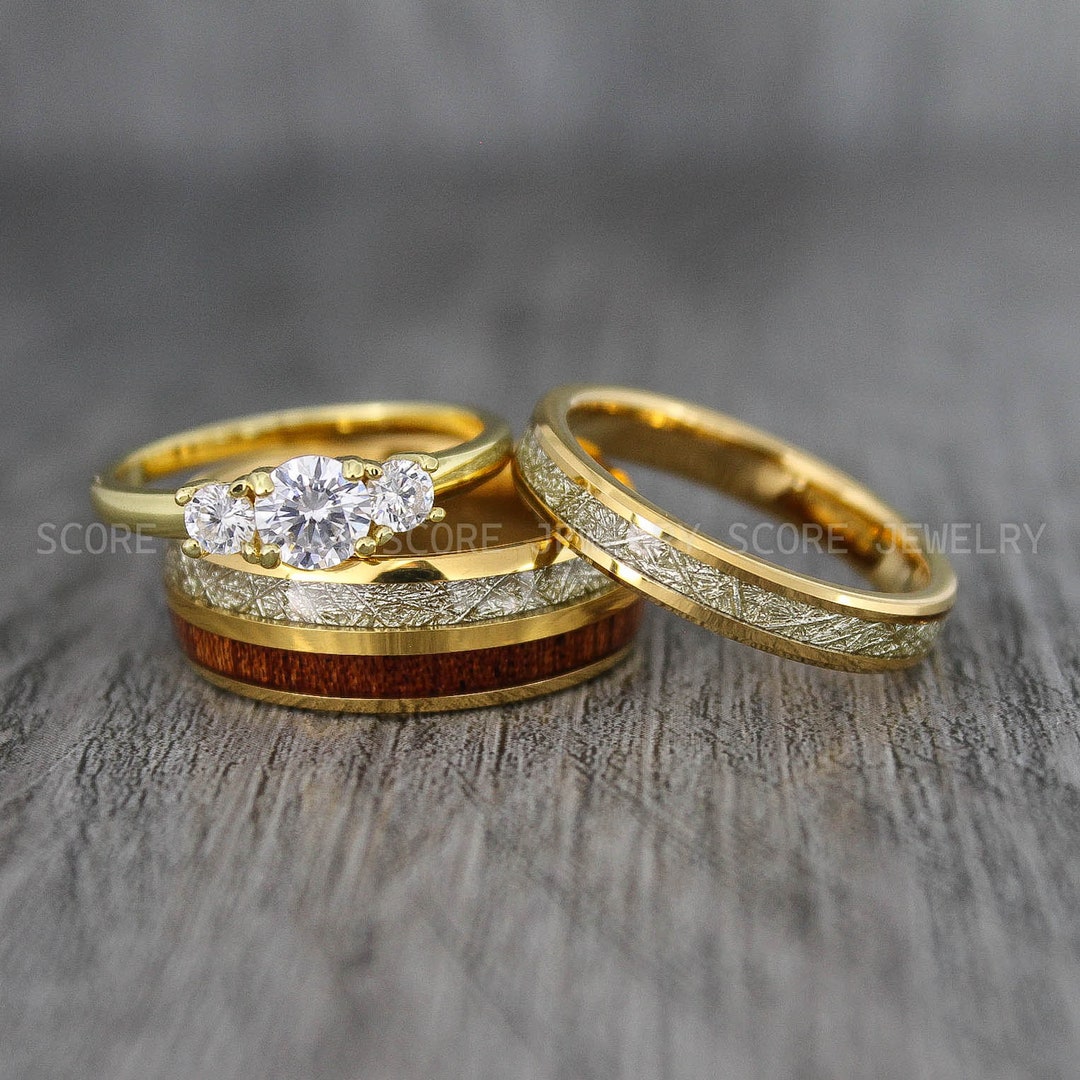 Meteorite Rings, Couple Rings, Meteorite Wedding Bands, Meteor Rings ...
