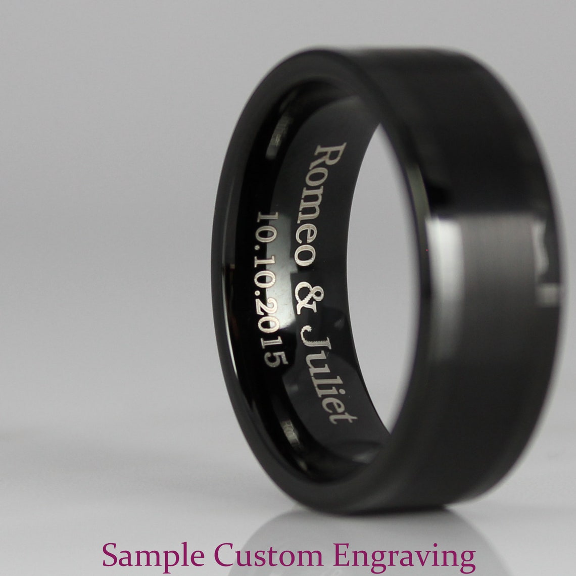 Truck Ring, Trucker Ring, Truck Driver Ring, 10mm Black Tungsten Band ...