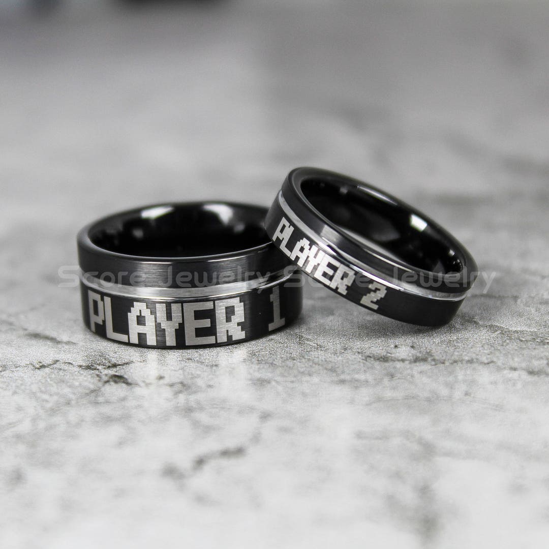 Gamer Rings, Player 1 Player 2 Rings, Gamer Wedding Rings, Gamer ...
