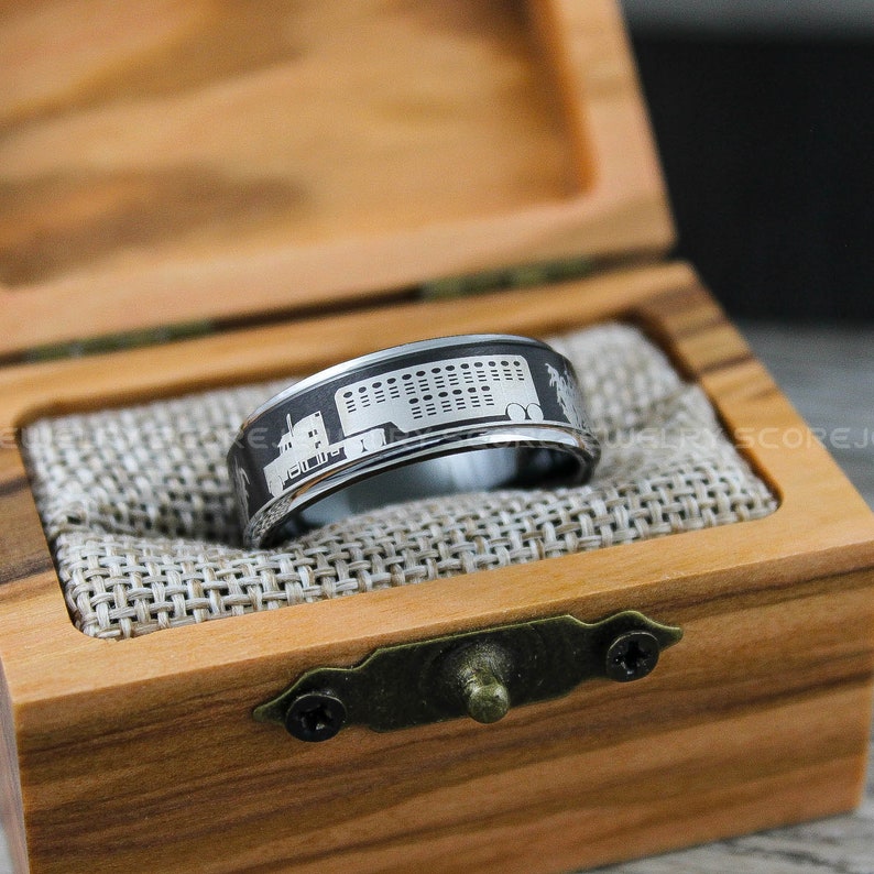 Tractor Ring, Farmer Ring, Rancher Ring, Black Tungsten Band, Livestock ...