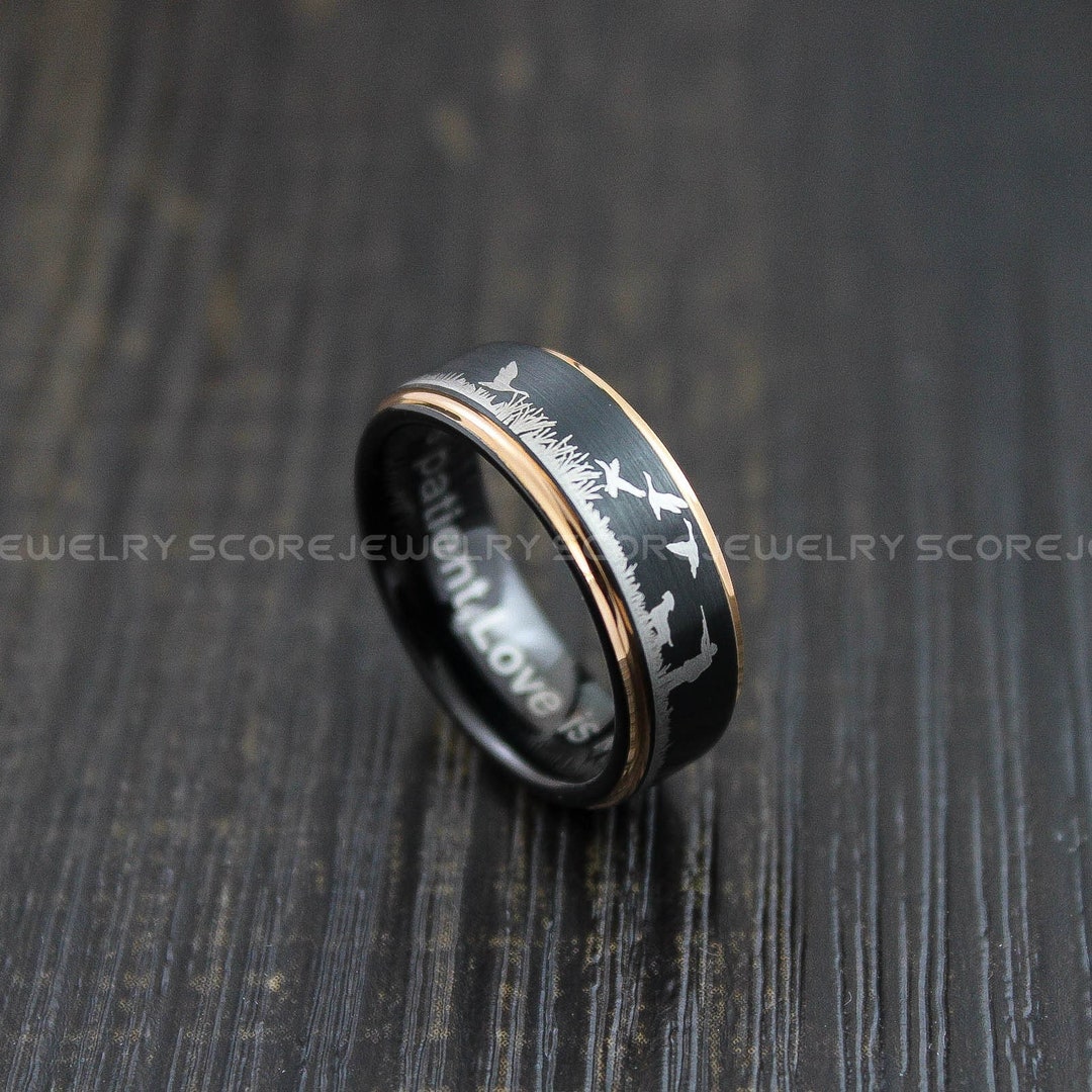 Geese Hunting Ring, Duck Hunting Ring, 8mm Tungsten Band Hunting Ring ...
