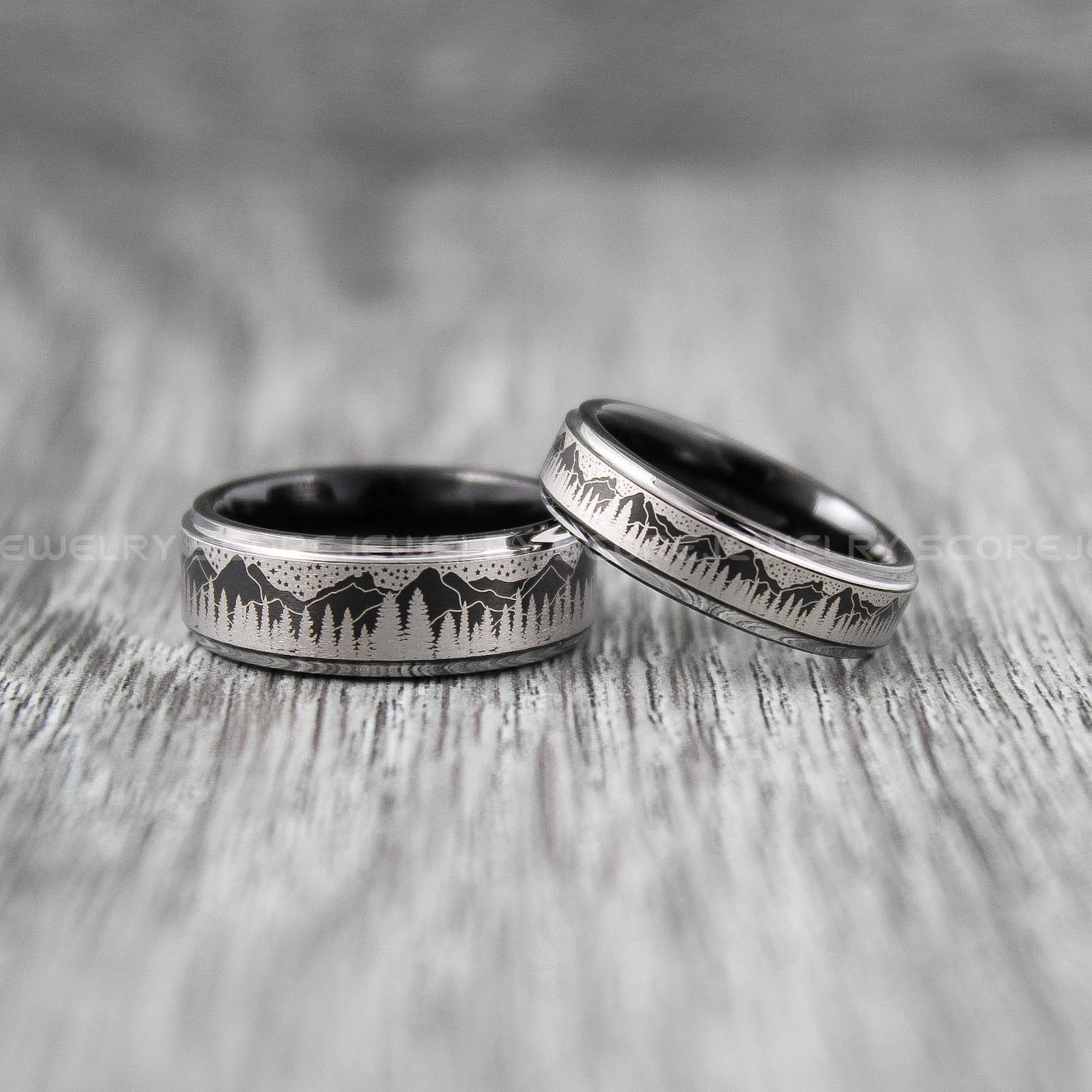 Forest Rings Mountain Range Rings Boreal Forest Rings 2 - Etsy UK