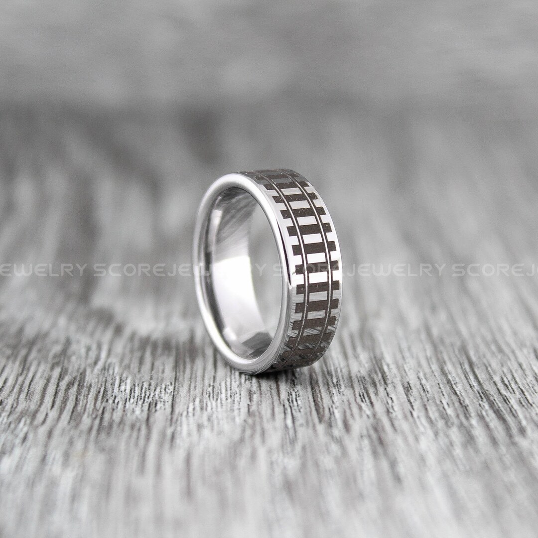 Railroad Tracks Ring, Railway Ring, Railway Tracks Ring, Silver ...