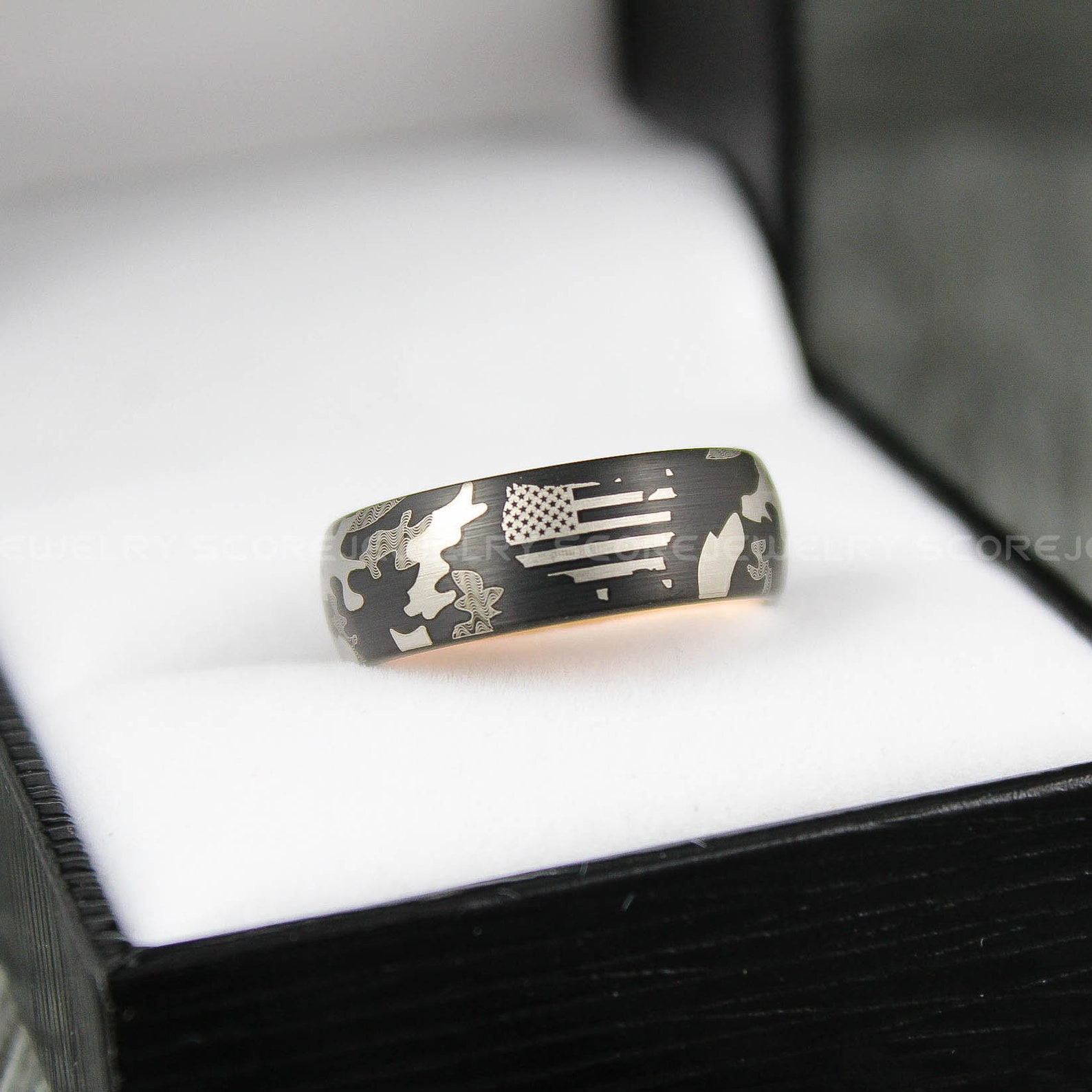 Camo Rings, Camouflage Ring, Army Rings, Military Rings, Black Camo ...