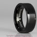 Racing Flag Ring, Checkered Flag Ring, Black Tungsten Band With Domed ...