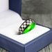 Racing Flag Ring, Checkered Flag Ring, Black Tungsten Band With Domed ...