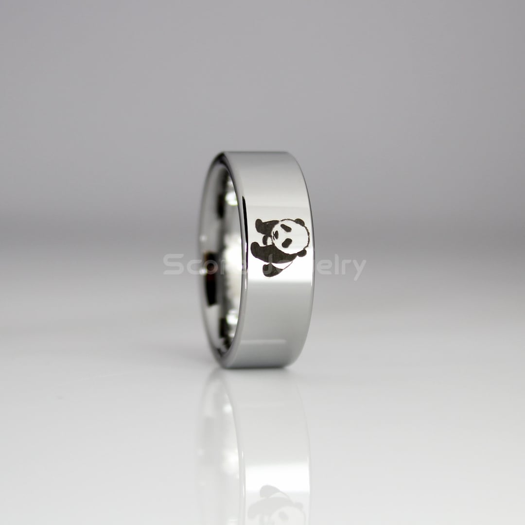 Panda Ring, Panda Bear Ring, Giant Panda Ring, Panda Jewelry, 8mm ...