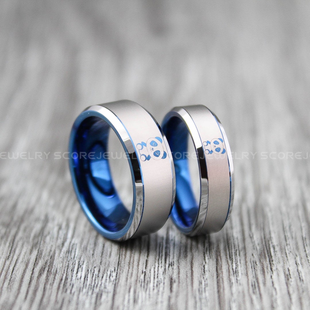 Panda Ring, Panda Bear Ring, Giant Panda Ring, Panda Jewelry, 2 Piece ...