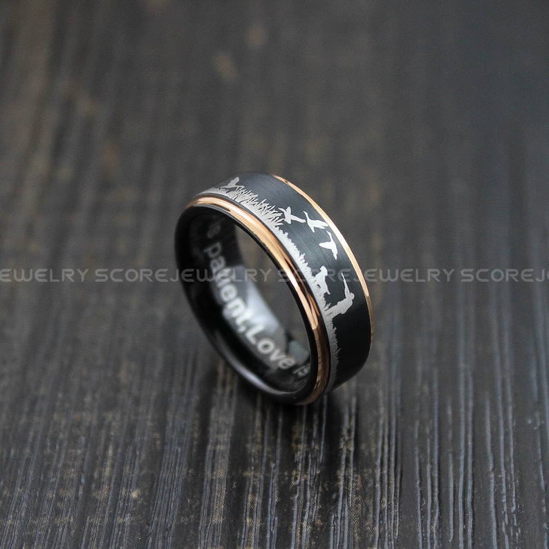 Geese Hunting Ring Duck Hunting Ring 8mm Tungsten Band - Etsy