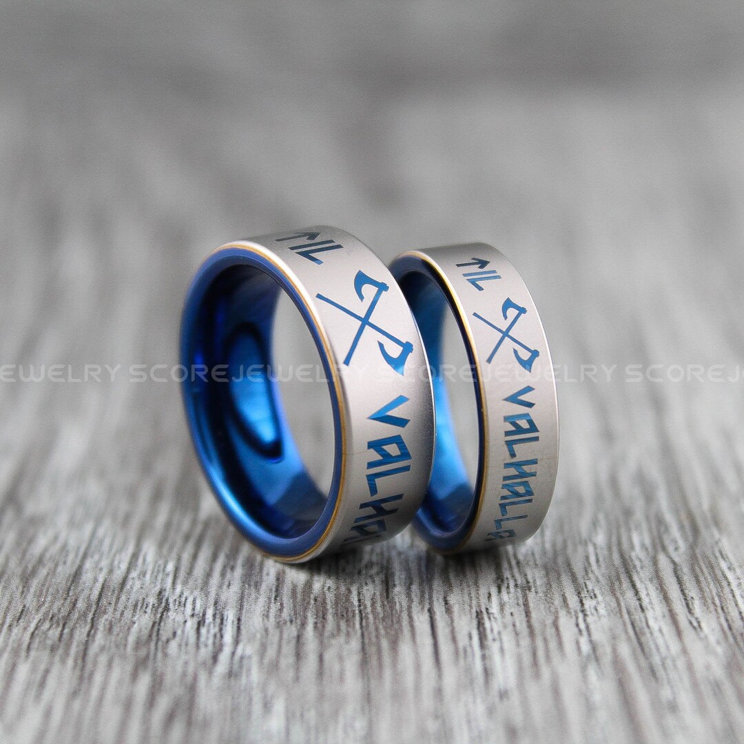 Til Valhalla Rings, Til Valhalla Jewelry, Viking Rings, Couple Set ...