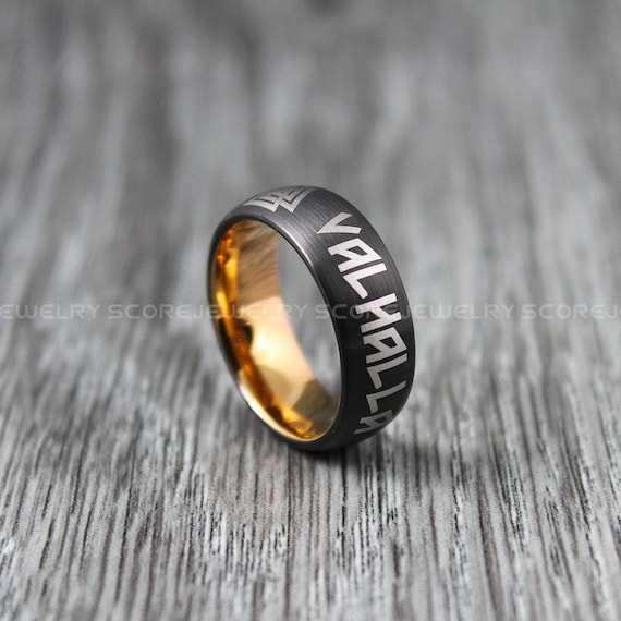Til Valhalla Ring Til Valhalla Jewelry Viking Ring Black | Etsy