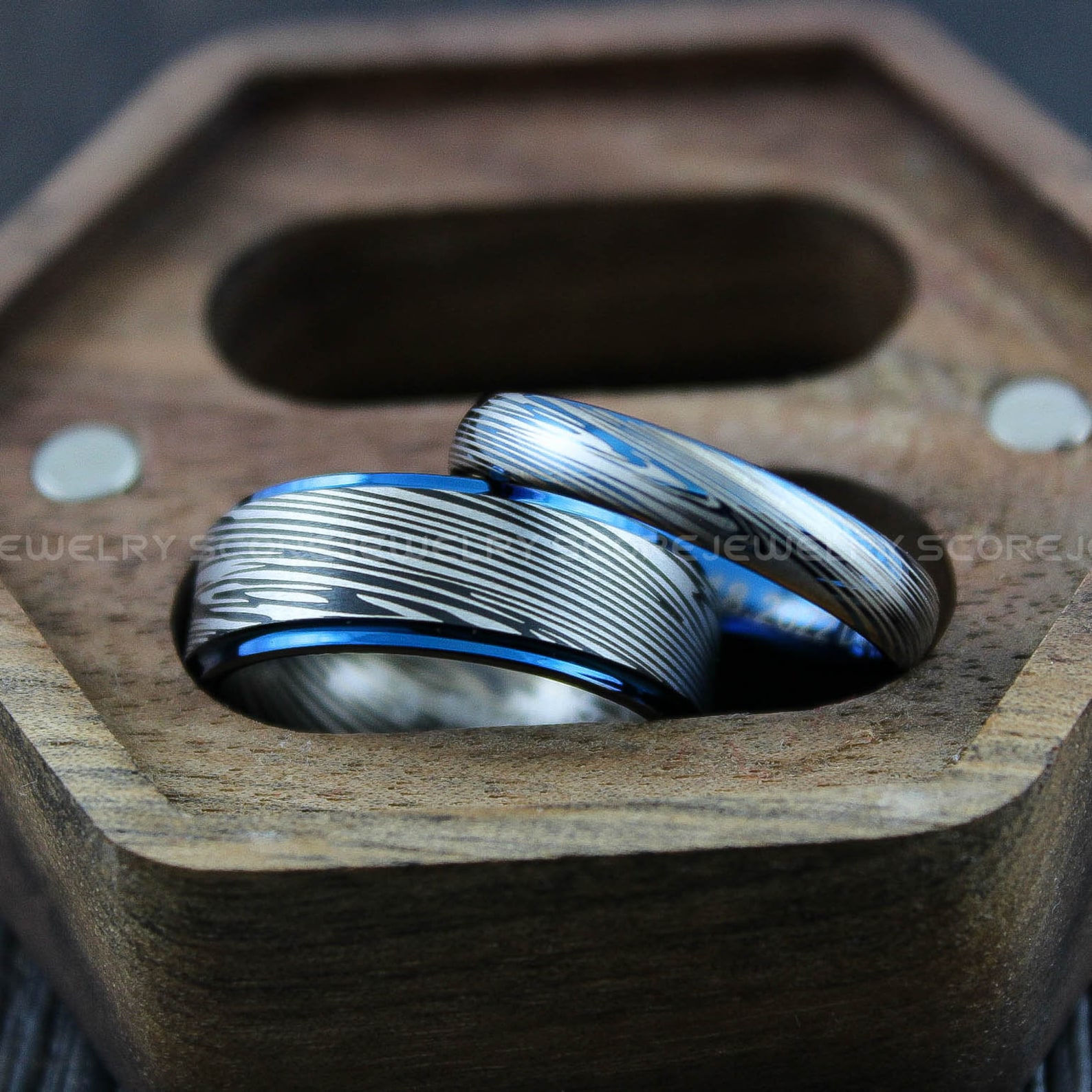 Damascus Steel Tungsten Ring Damascus Steel Wedding Ring - Etsy