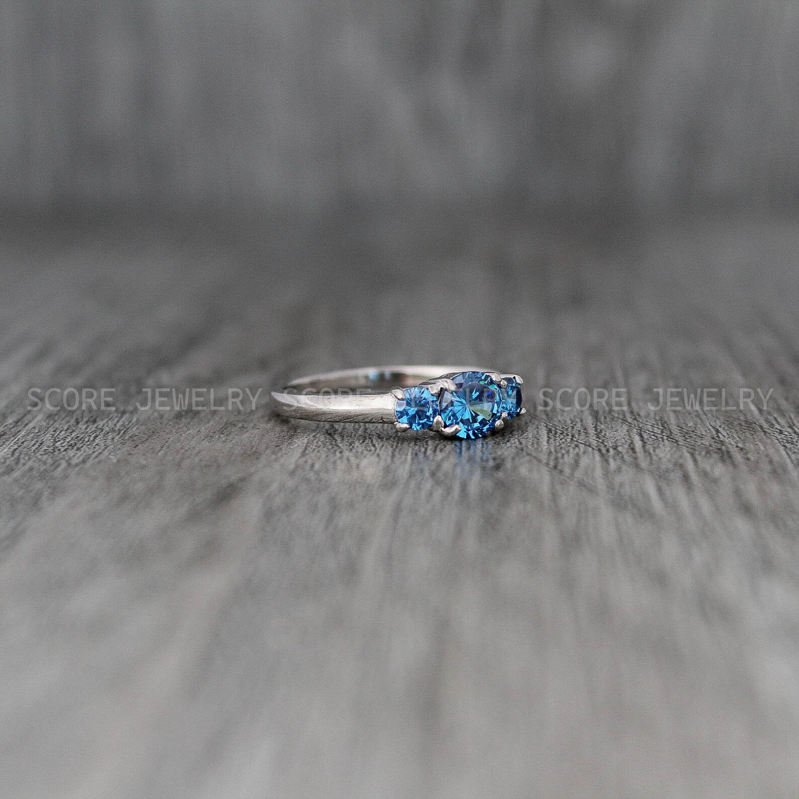 Couple Wedding Rings Set, 3 Piece Couple Set 8mm & 2mm Blue Tungsten ...