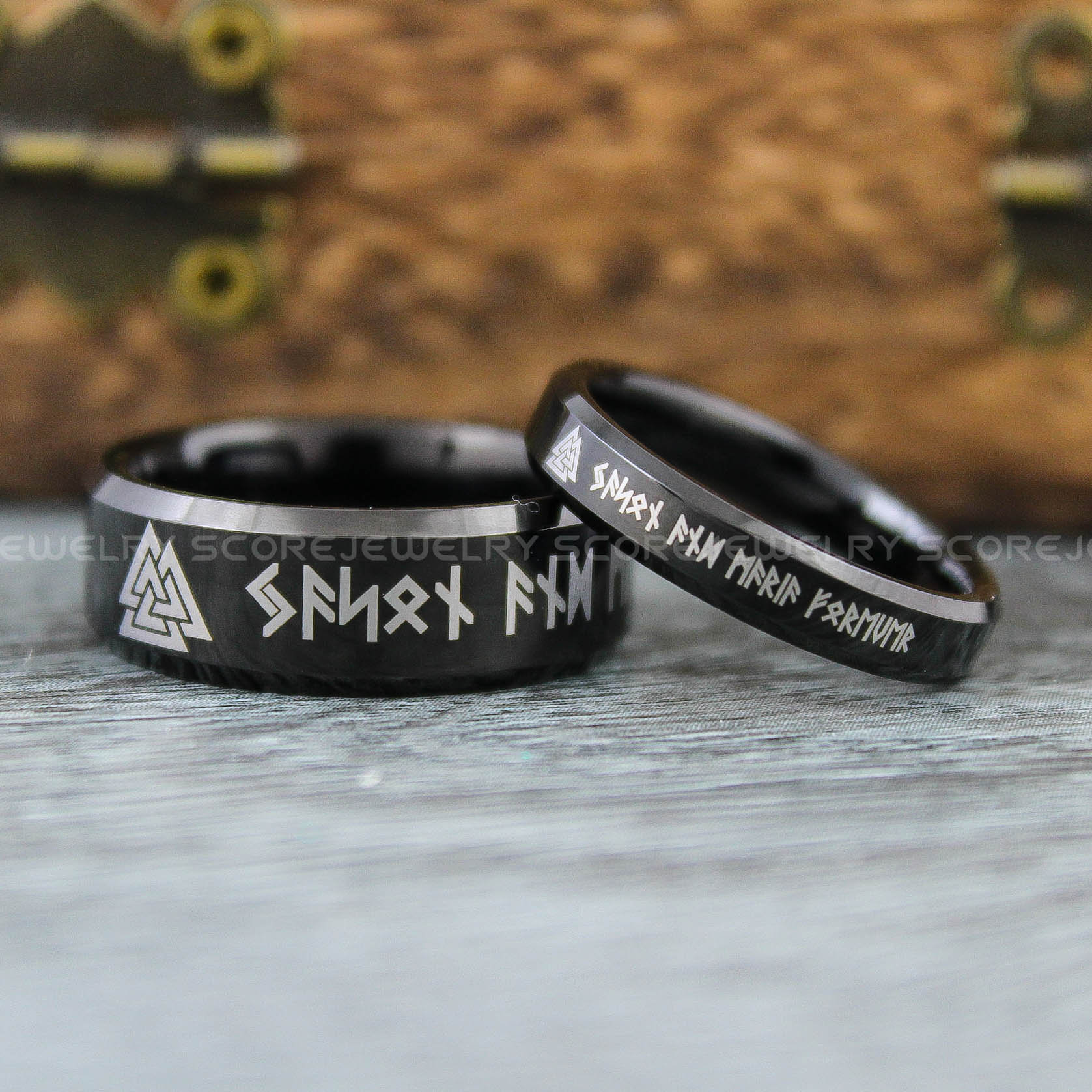 Viking Ring Couple Set Nordic Ring Norsemen Ring Nordic - Etsy