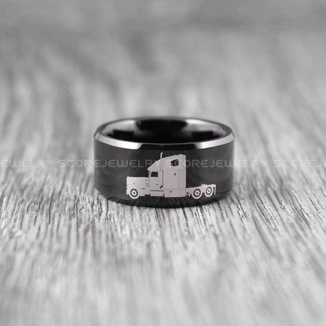 Truck Ring, Trucker Ring, Tractor Ring, Truck Driver Ring, 12mm Black ...