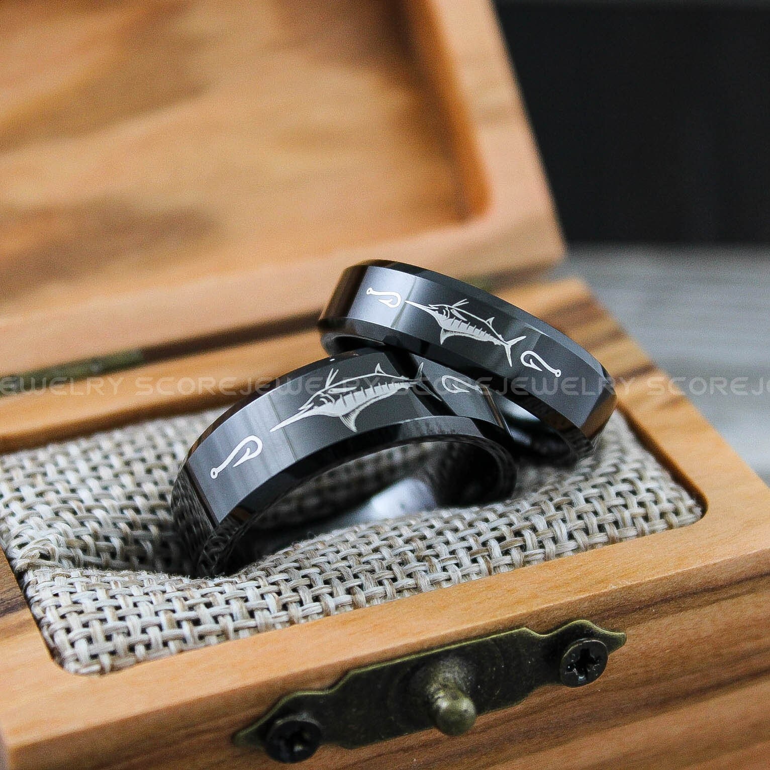 Marlin Rings, Marlin Fishing Rings, Fishing Rings, 2 Piece Couple Set ...