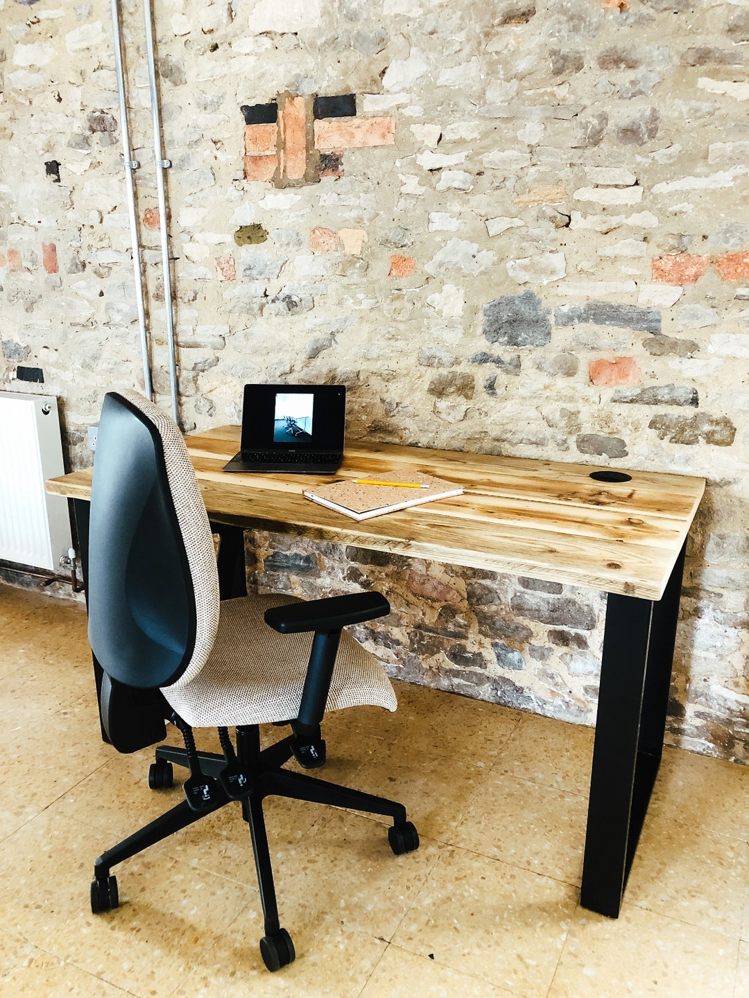 Reclaimed Office Desk Made From Reclaimed Scaffold Boards With - Etsy