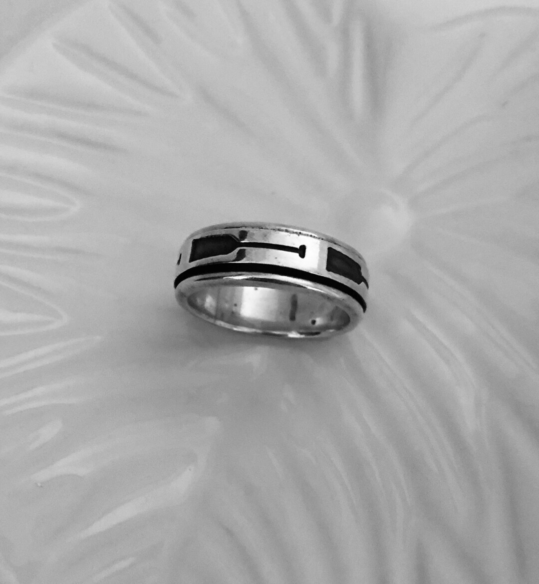 Dragon Boat Paddle Spinner Ring Sterling Silver - Etsy