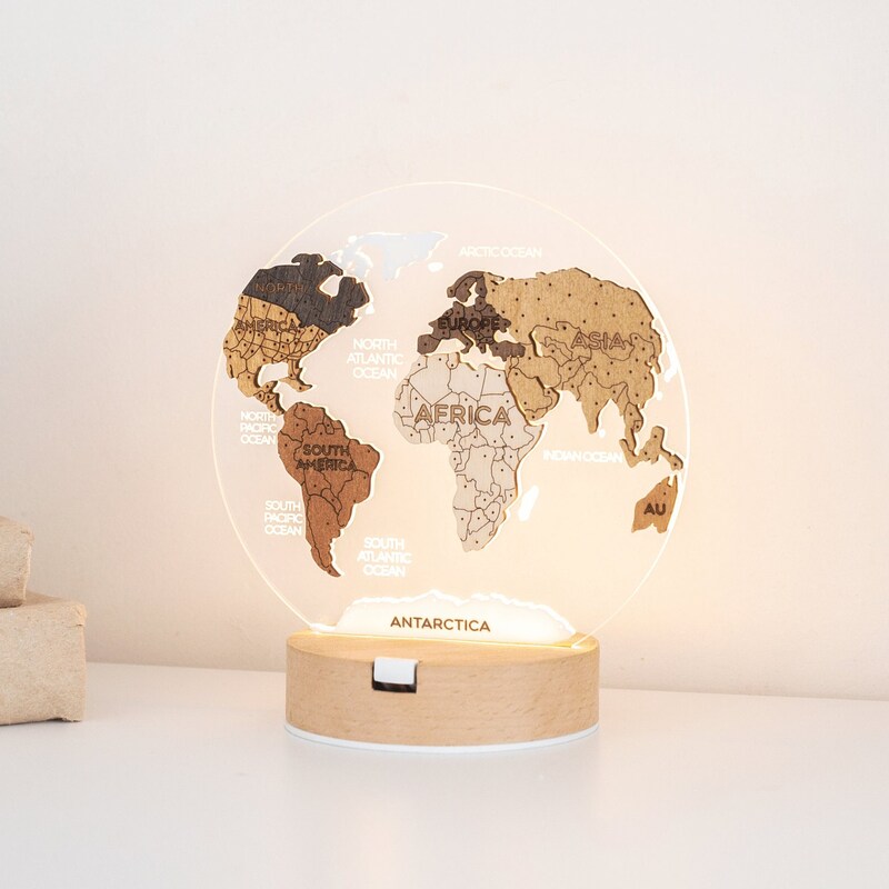 Map Lamp - Etsy