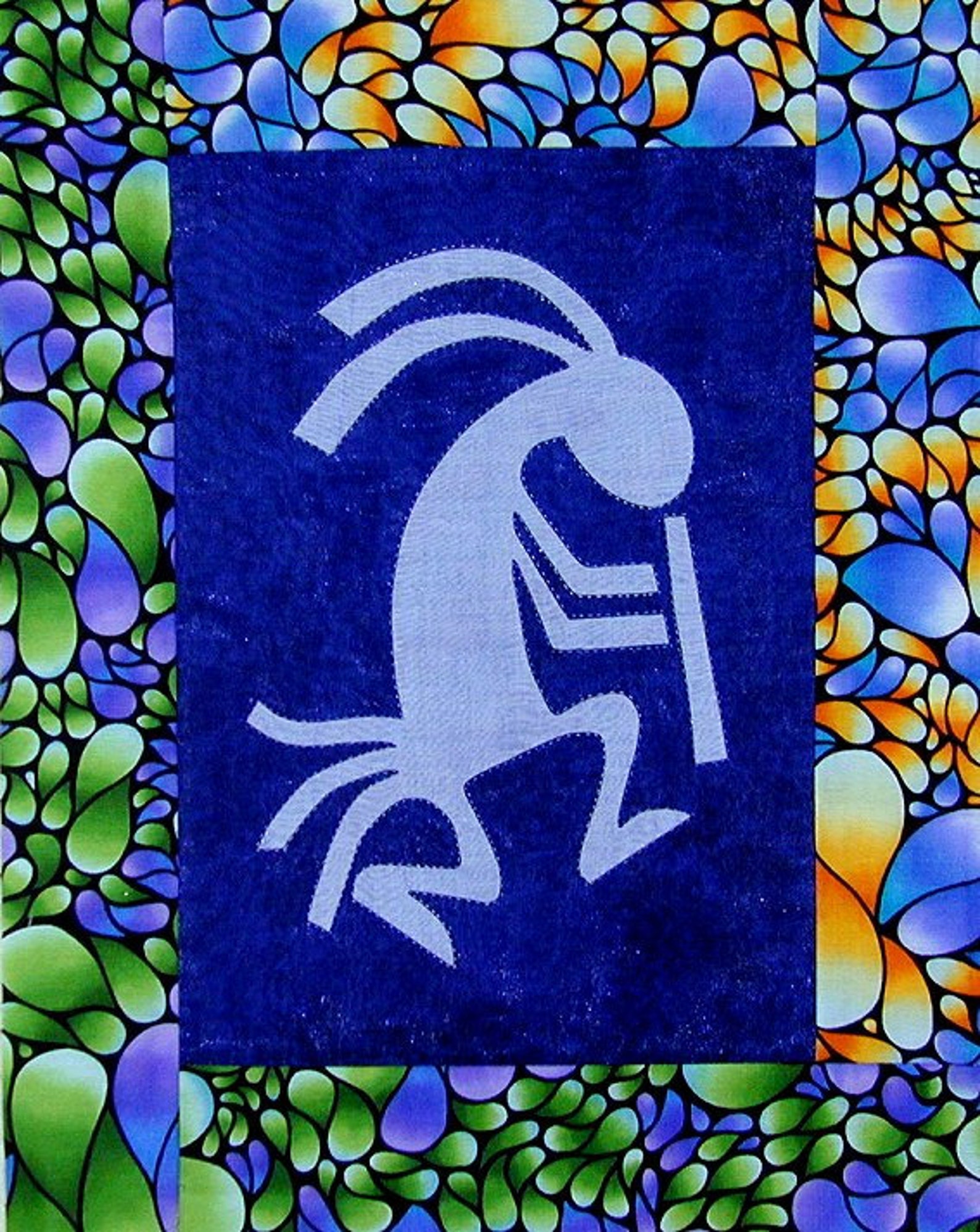 Kokopelli - Quilt With Organza-applique - Pattern/download - Etsy