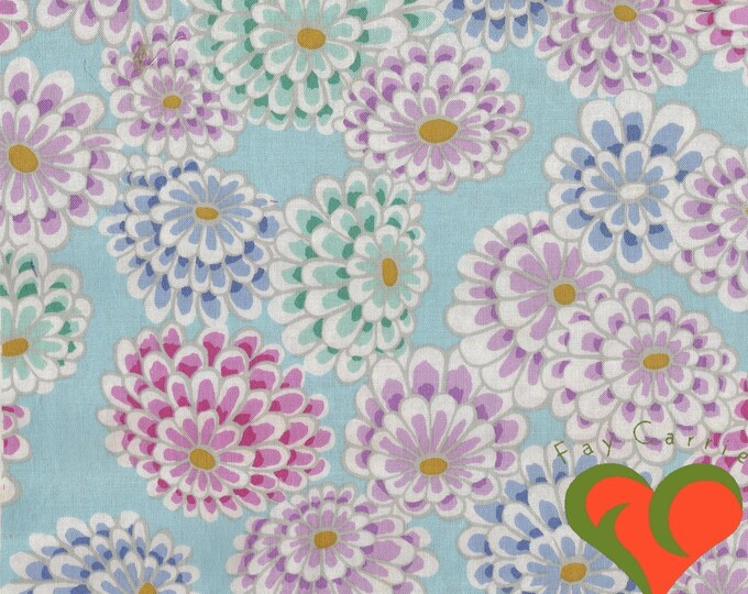 Kaffe Fassett Floating Flowers Pastel Fabric GP56. One Third Yard ...
