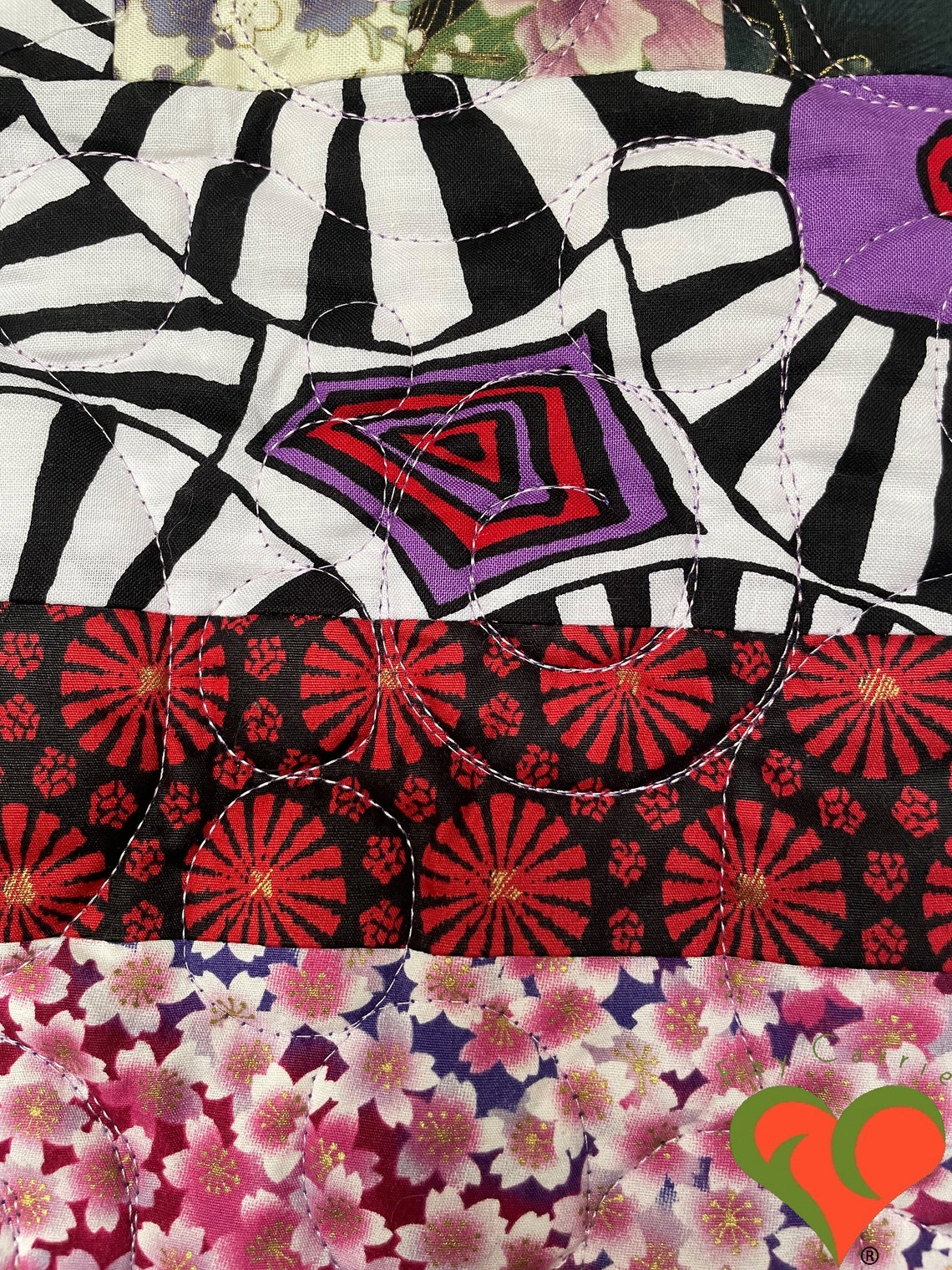 Asian Themed & Kaffe Fassett Quilt-comfort Quilt-throw Quilt-twin Bed ...