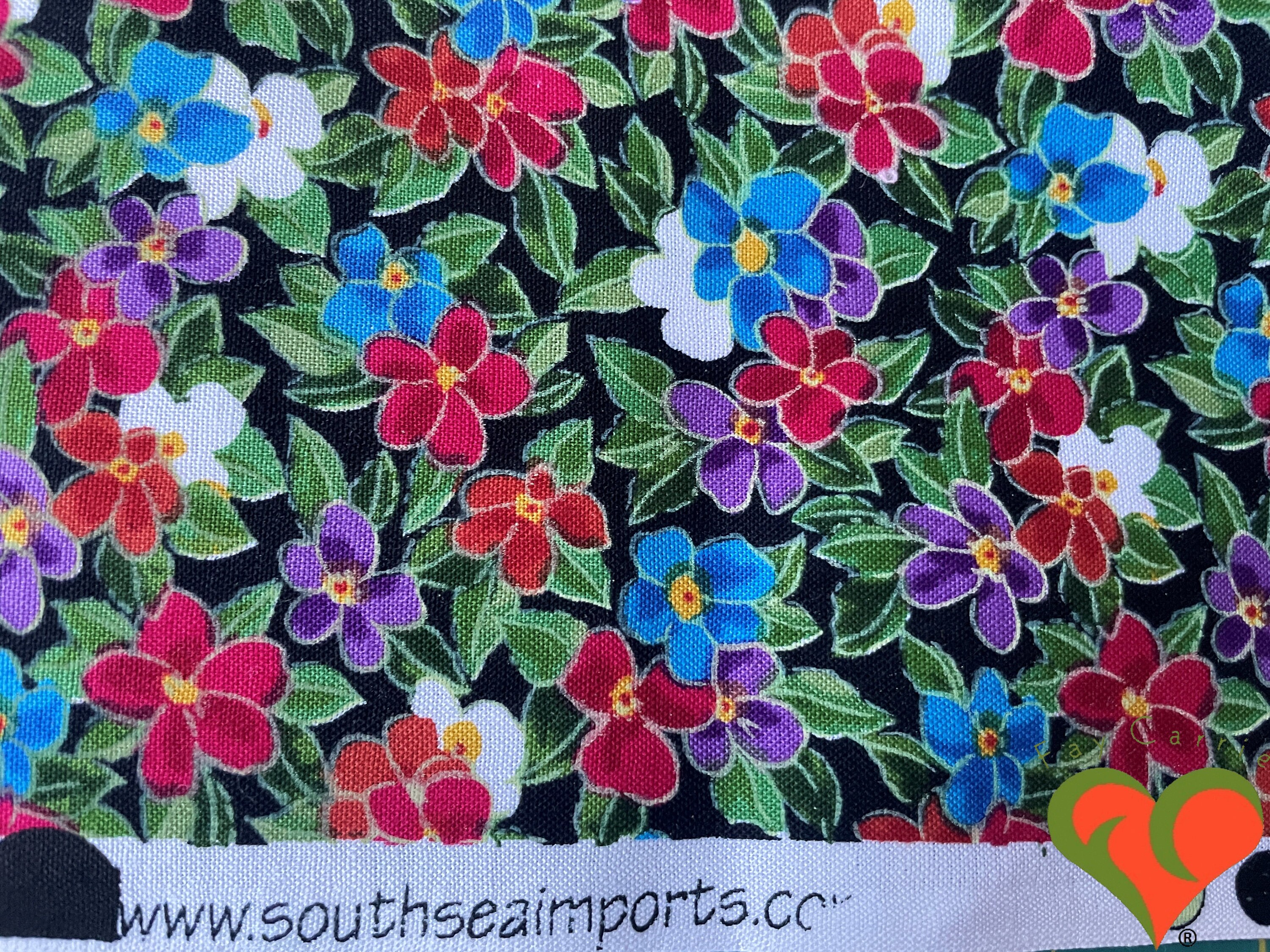 Asian Theme Fabric. South Sea Imports. Fat Quarter. Rare. OOP. Retired ...
