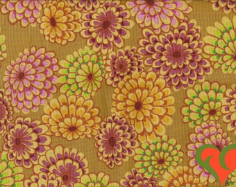 Kaffe Fassett Line Dance Yellow Fabric GP116. Fat Quarter. OOP. HTF ...