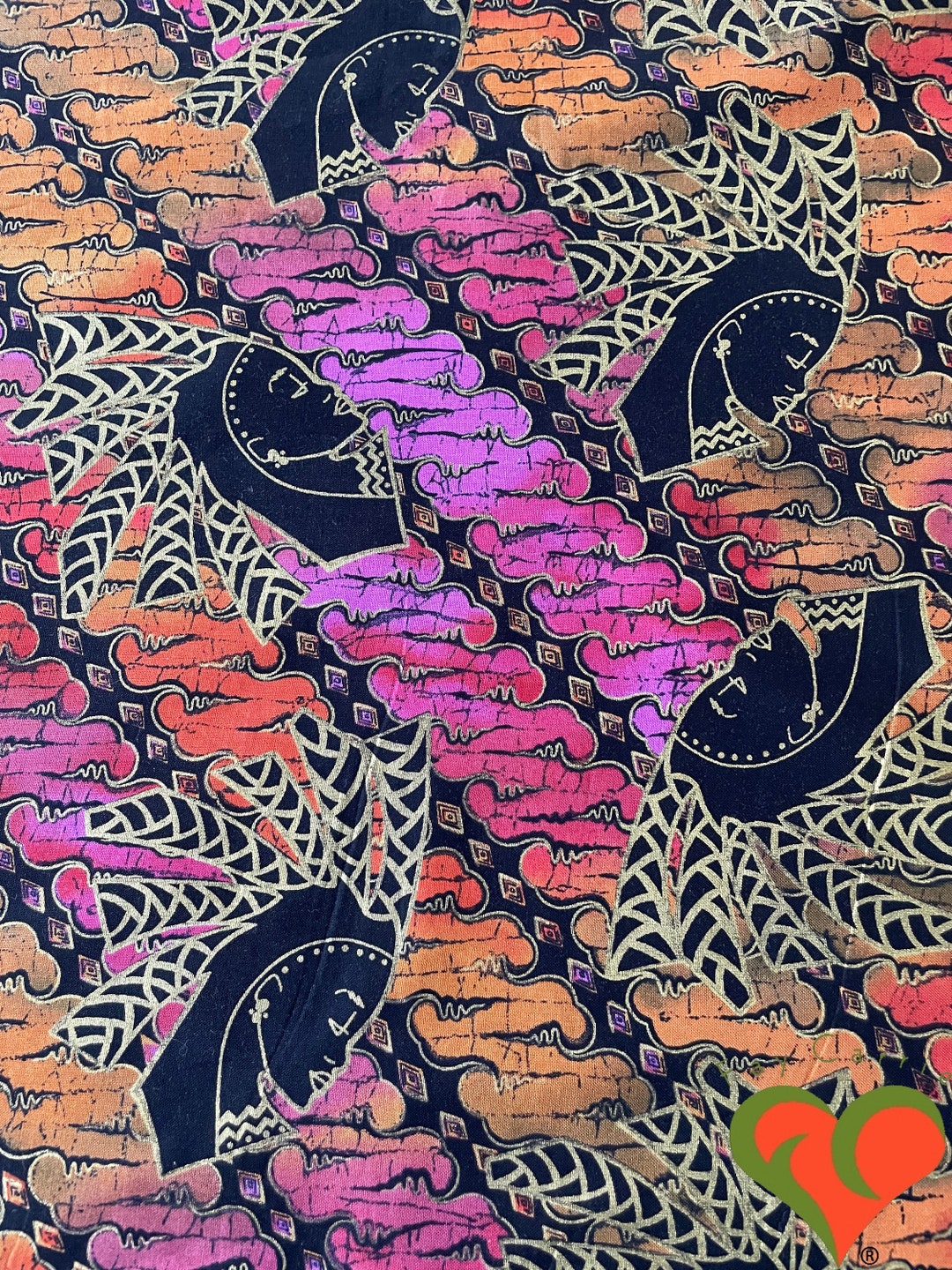 African Fabric. Shamash & Sons. Pattern #2078. Fat Quarter. Out of ...