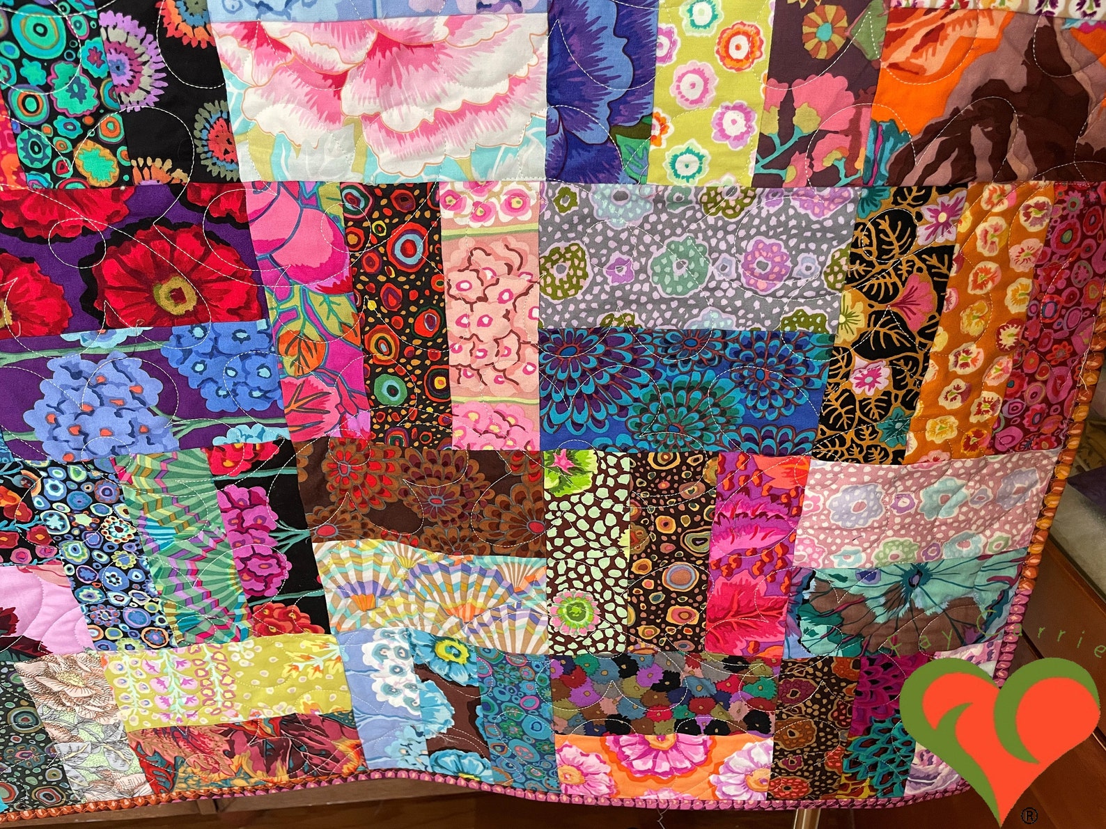 Glorious Color Kaffe Fassett Quilt. Twin/full Bed Sized - Etsy