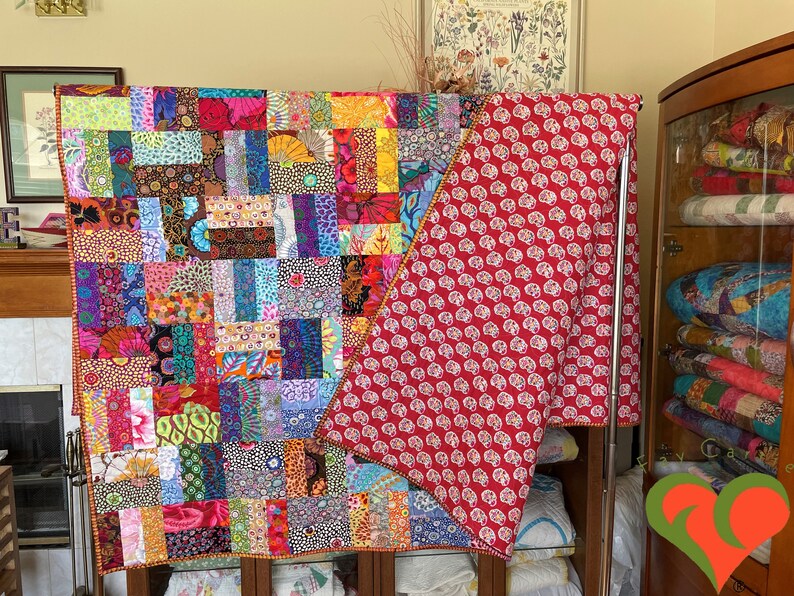 Glorious Color Kaffe Fassett Quilt. Twin/full Bed Sized - Etsy