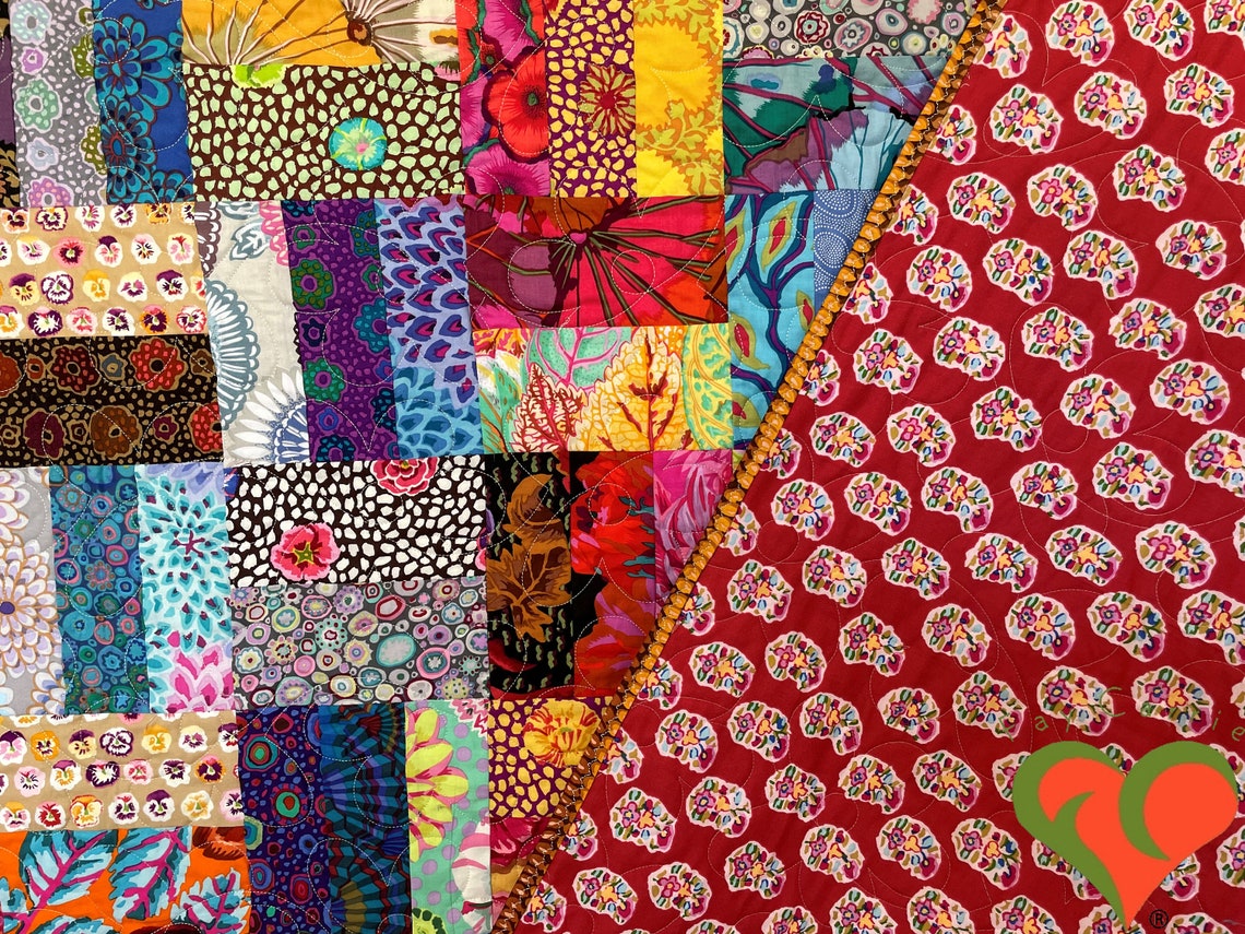 Glorious Color Kaffe Fassett Quilt. Twin/full Bed Sized - Etsy