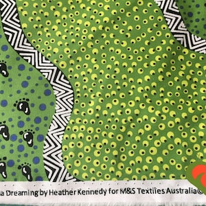 Aboriginal Fabric. Goanna Dreaming by Heather Kennedy. Fat Quarter ...