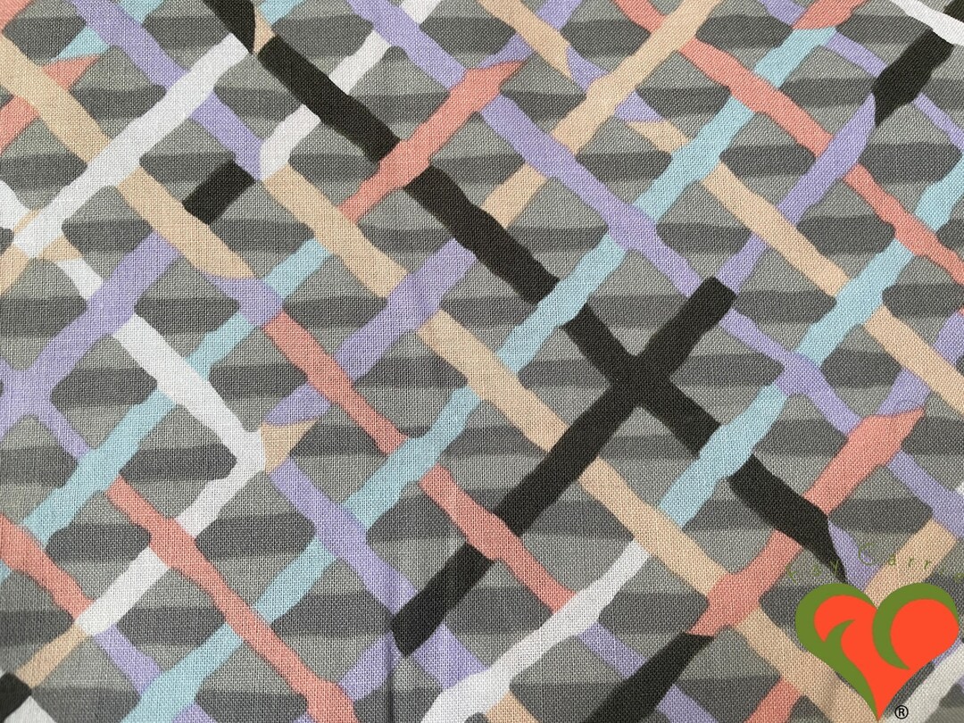 Kaffe Fassett Collective Brandon Mably Mad Plaid Stone Fabric BM37. Fat ...