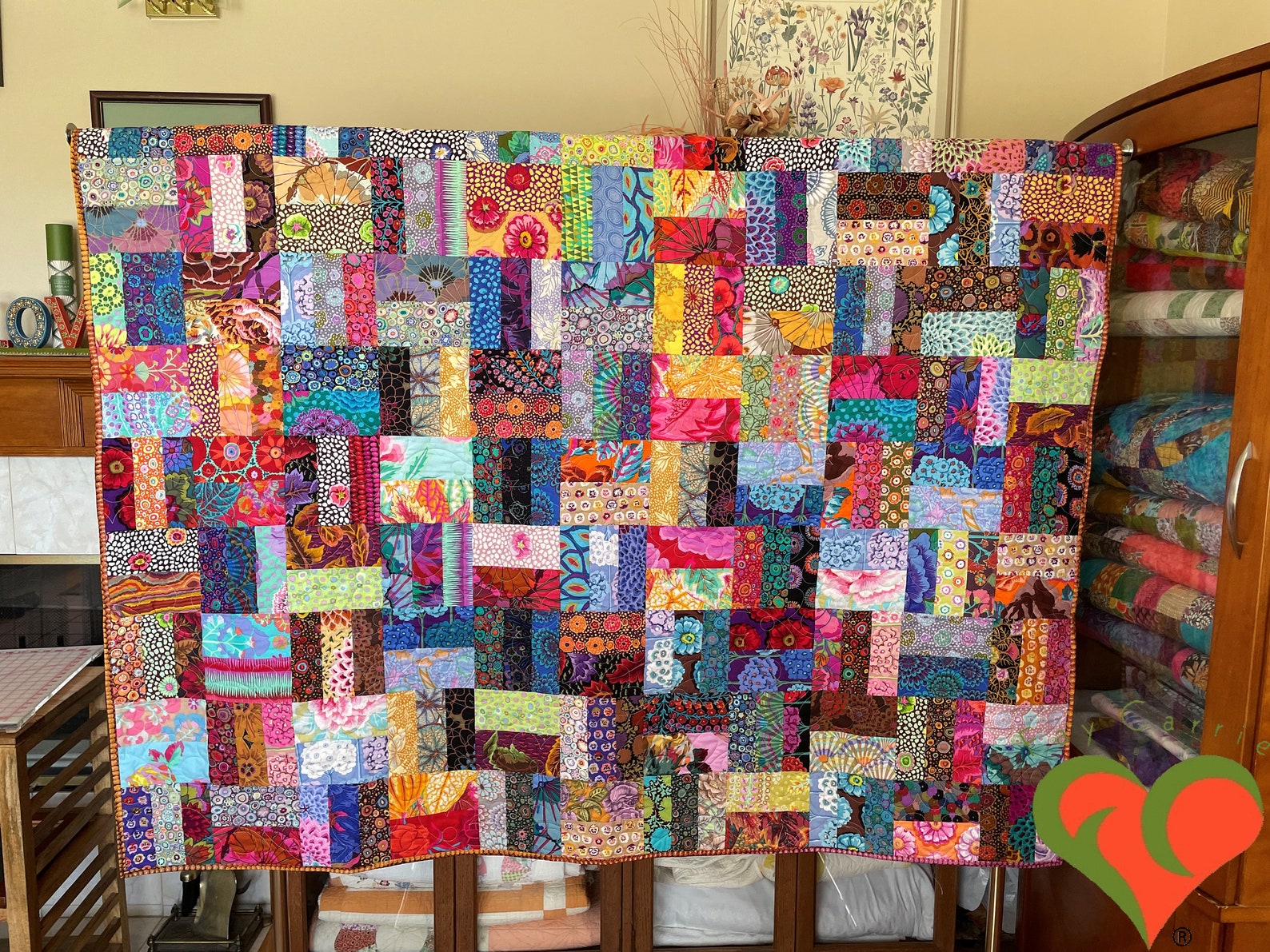 Glorious Color Kaffe Fassett Quilt. Twin/full Bed Sized - Etsy