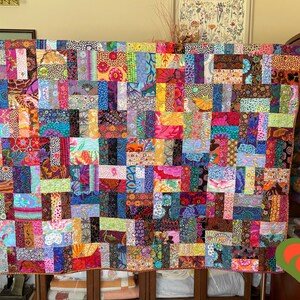 Glorious Color Kaffe Fassett Quilt. Twin/full Bed Sized Quilt-comfort ...