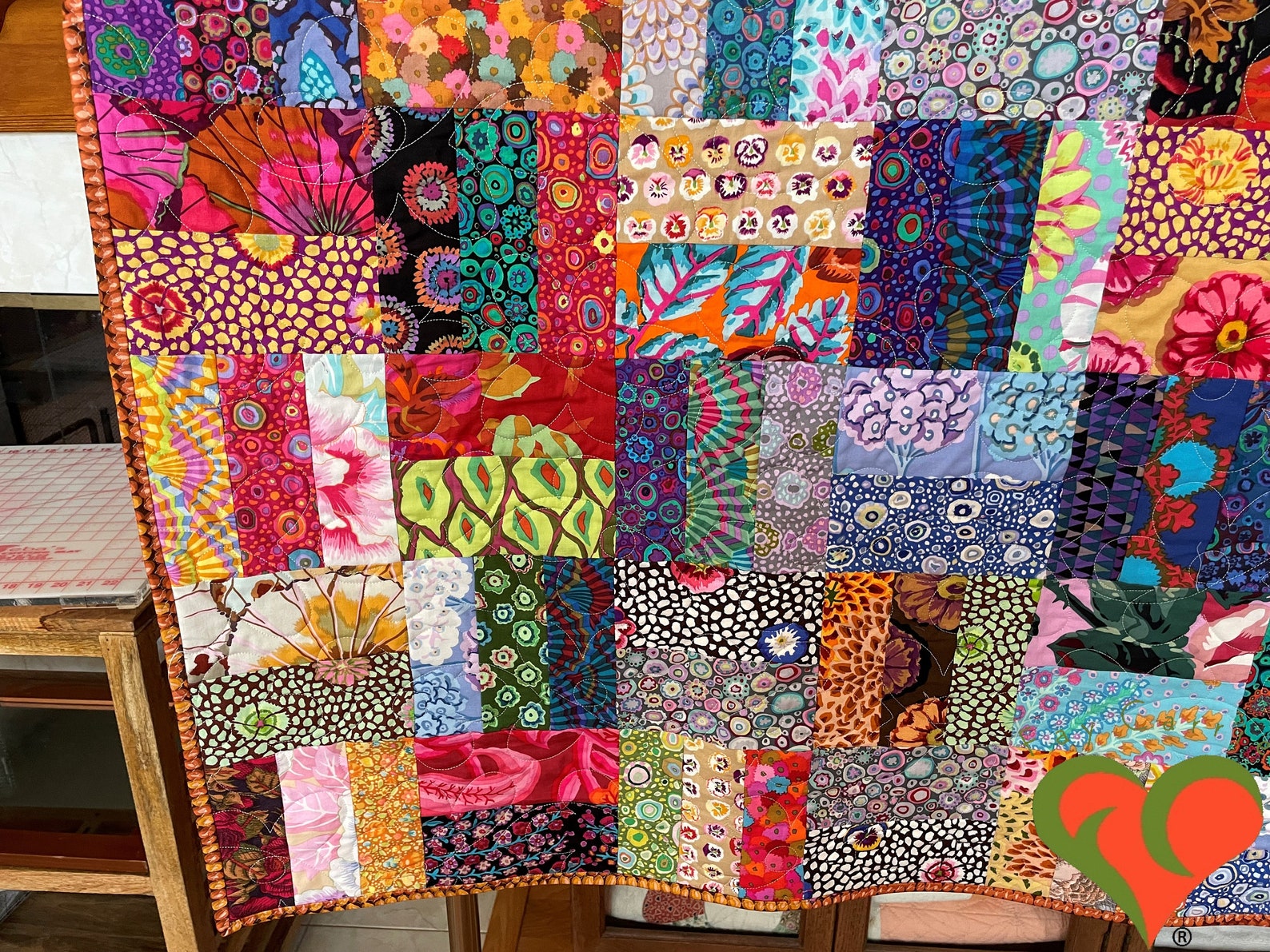Glorious Color Kaffe Fassett Quilt. Twin/full Bed Sized - Etsy