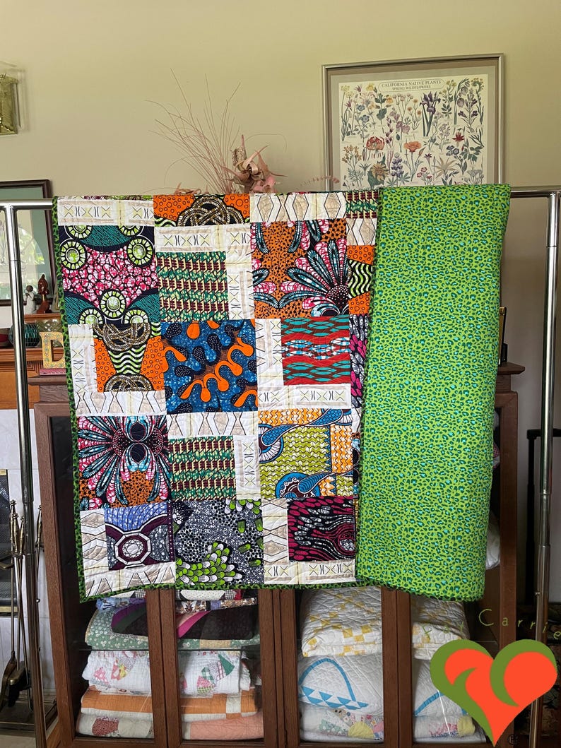 African Theme Fabrics Quilt-comfort Quilt-throw Quilt-modern Quilt ...