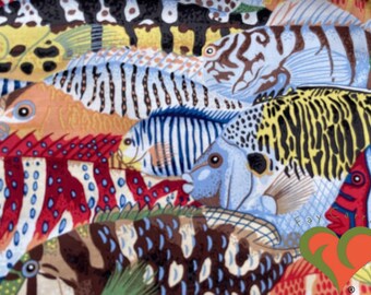 Early Kaffe Fassett Collective Philip Jacobs Snow Leopard Designs ...