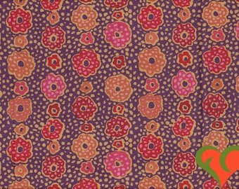 Early Kaffe Fassett Floating Flowers Blue Fabric GP56. Fat Quarter ...