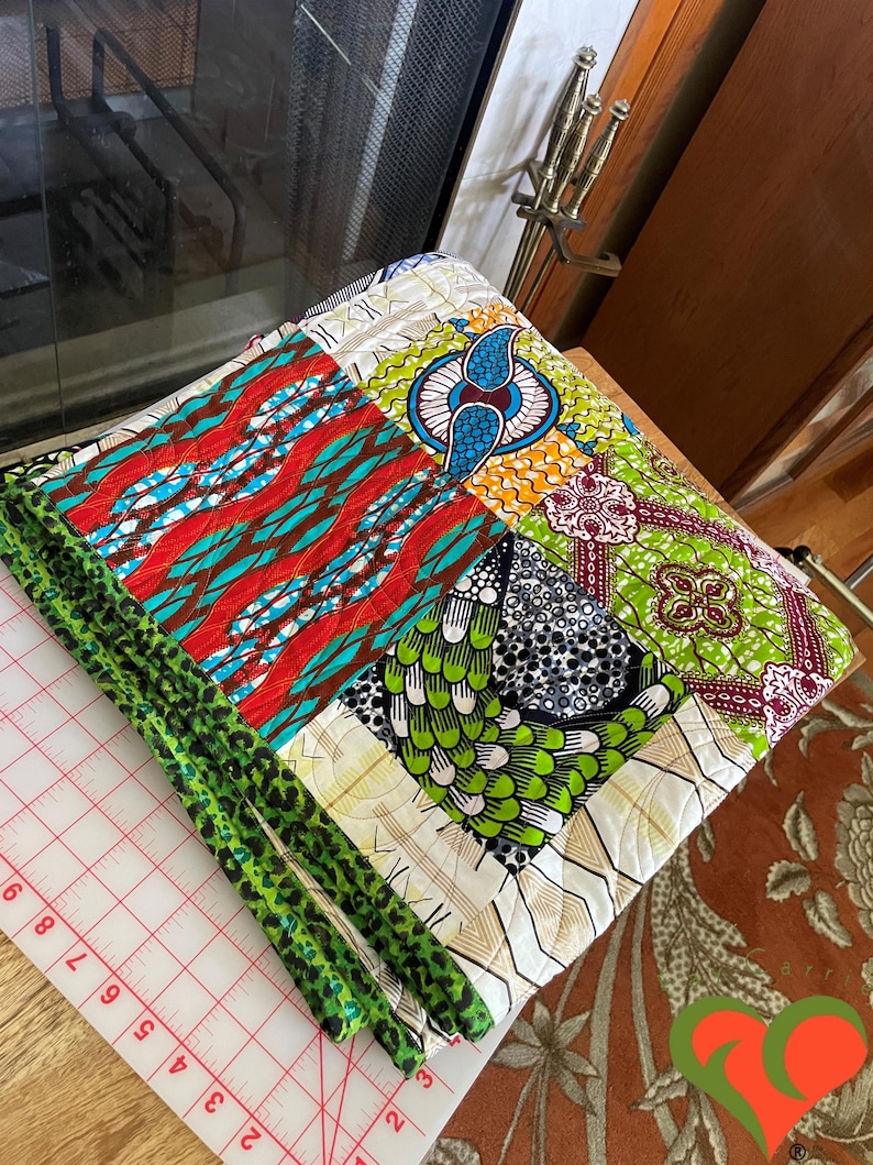 African Theme Fabrics Quilt-comfort Quilt-throw Quilt-modern Quilt ...