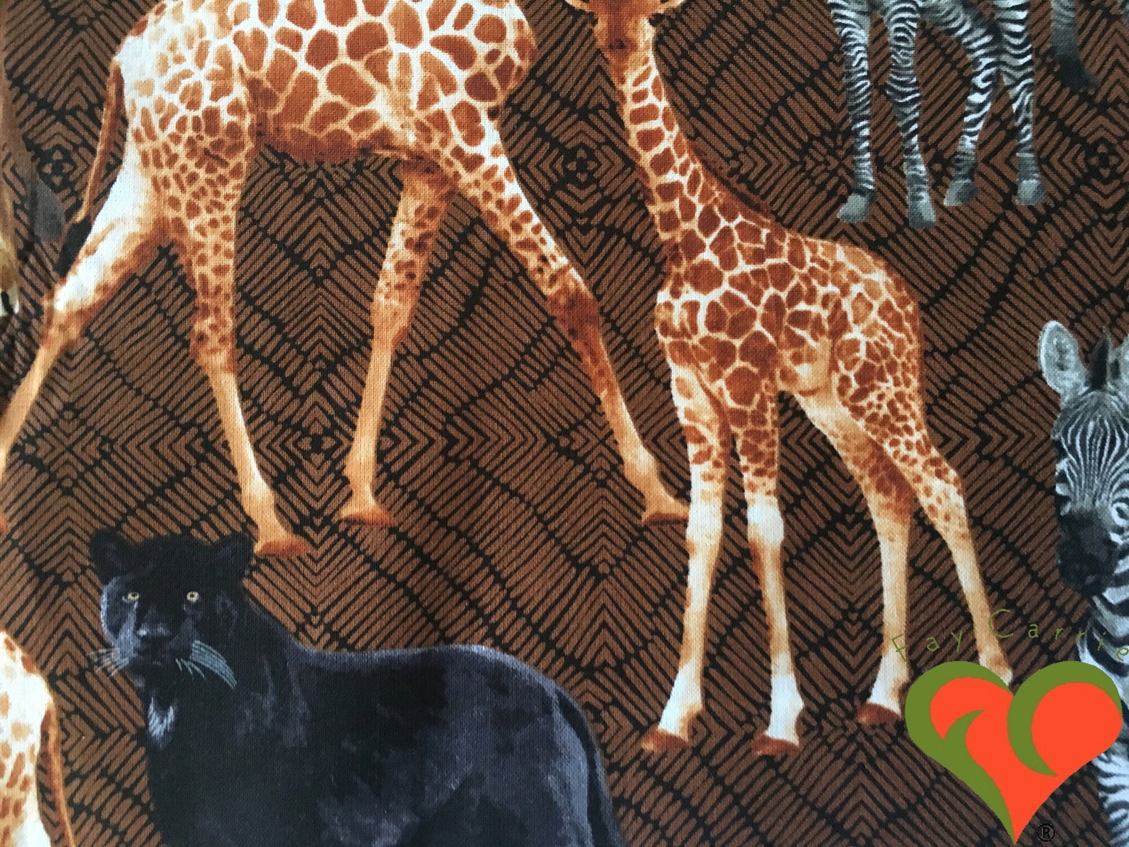 African Theme Print Fabric Fat Quarter. 100% Cotton. Rare. | Etsy
