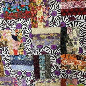 Asian Themed & Kaffe Fassett Quilt-comfort Quilt-throw Quilt-twin Bed ...