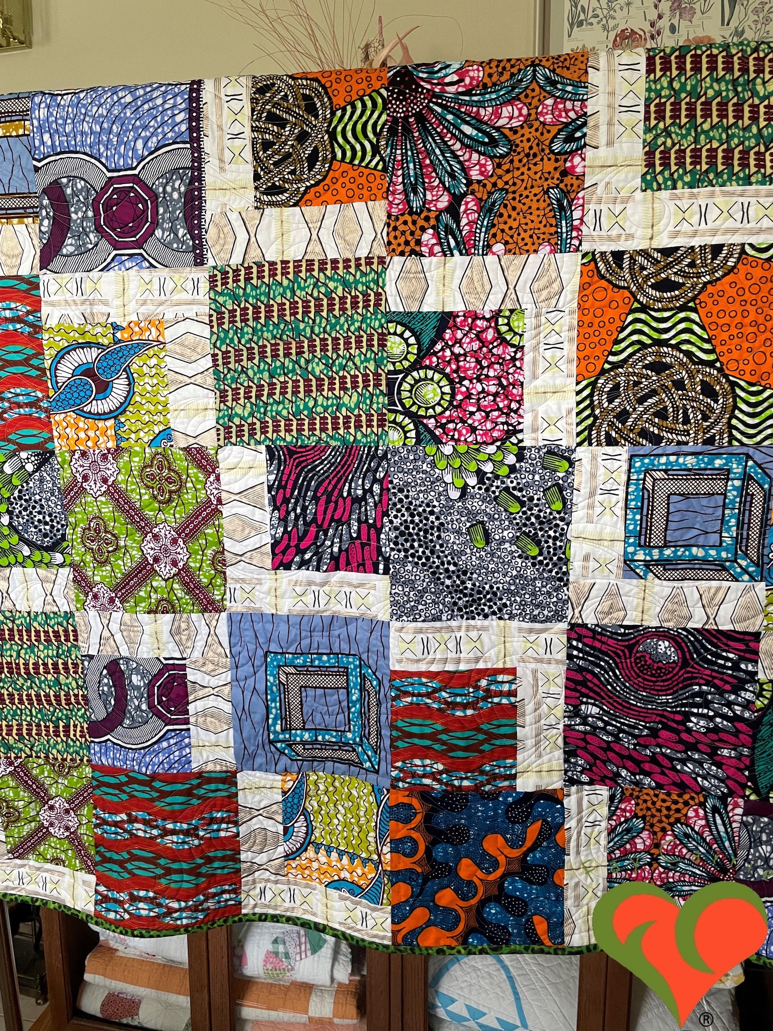 African Theme Fabrics Quilt-comfort Quilt-throw Quilt-modern Quilt ...
