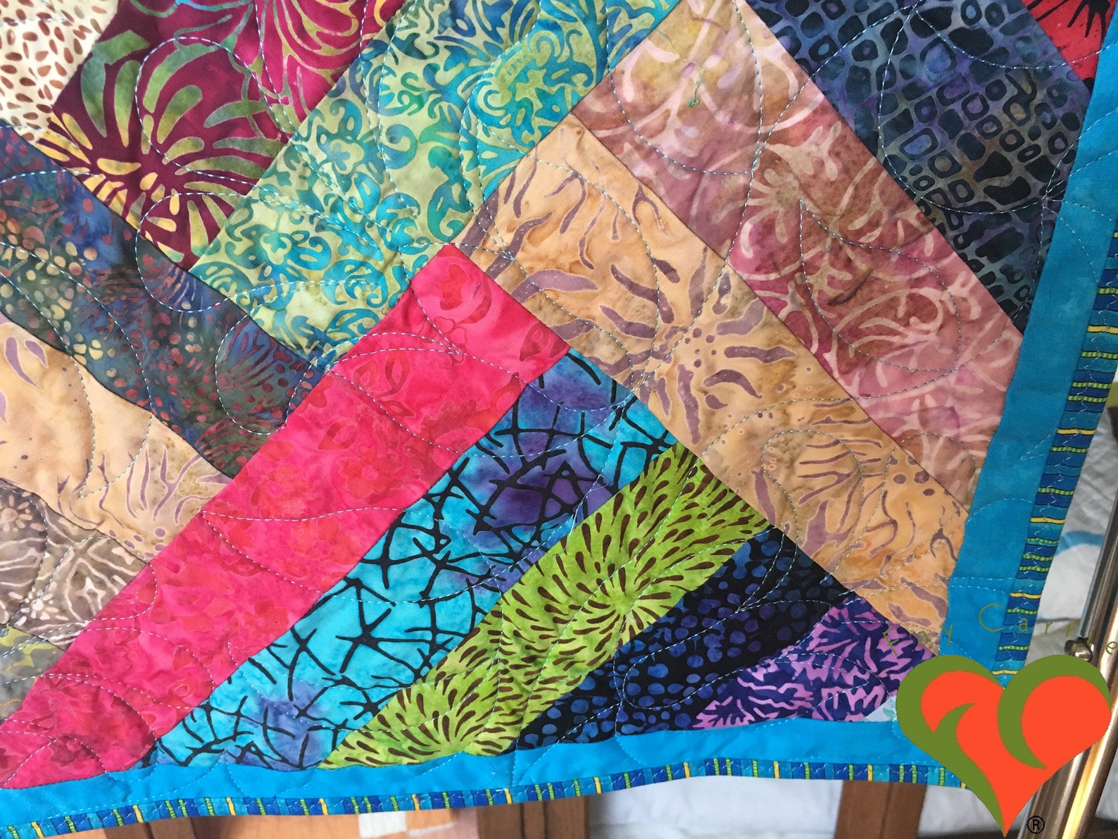 Beautiful Batik Lap-sized Quilt-comfort Quilt-toddler Quilt-sofa Quilt ...