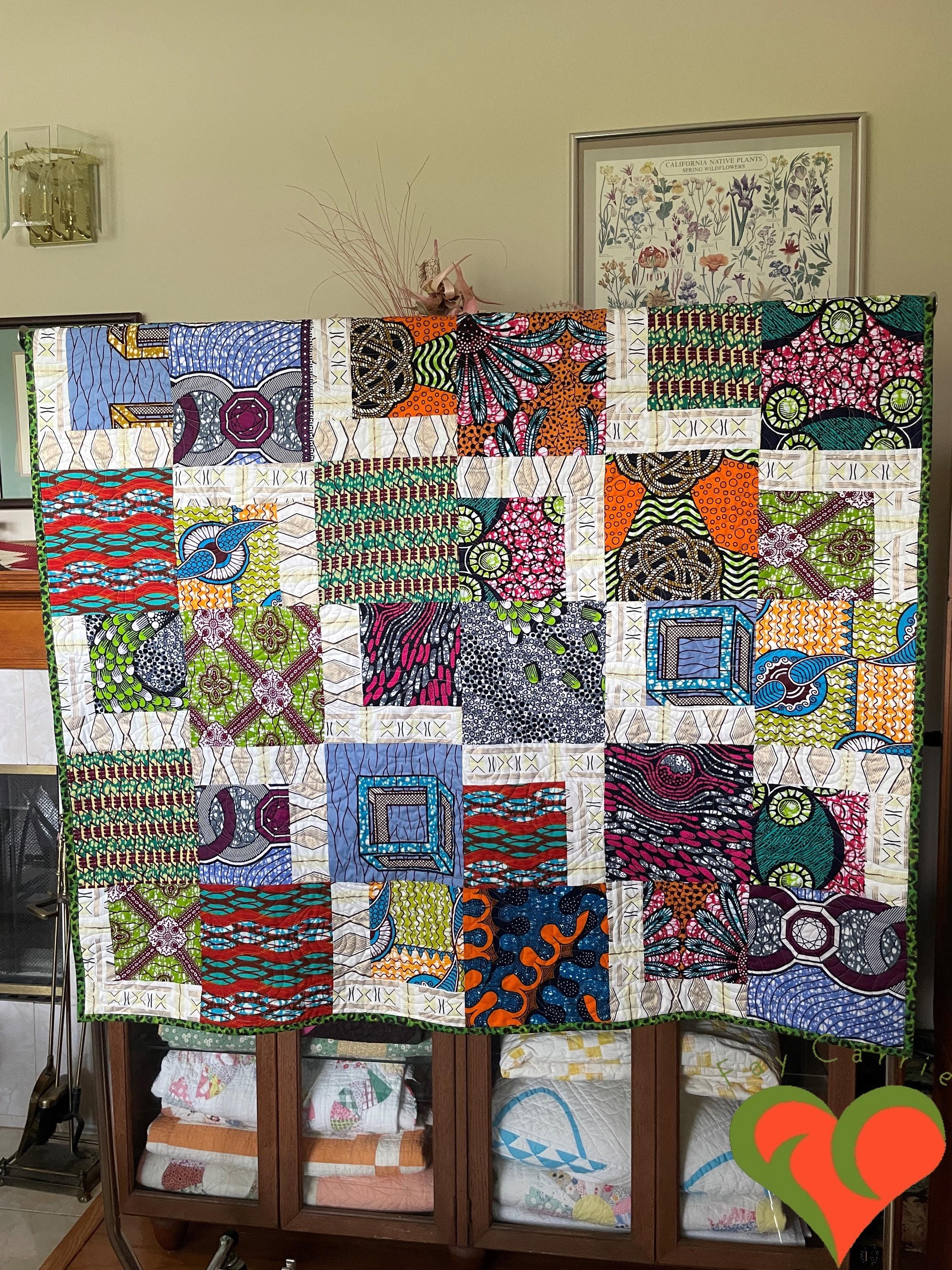 African Theme Fabrics Quilt-comfort Quilt-throw Quilt-modern Quilt ...