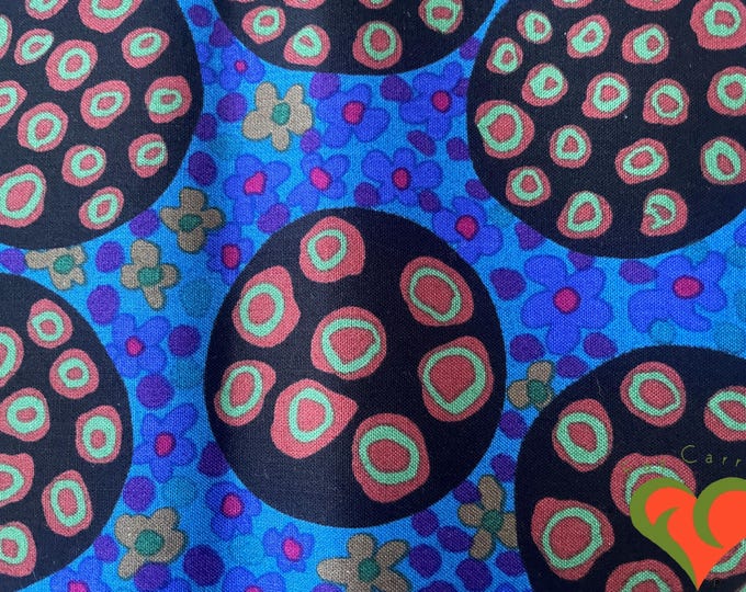 Early Kaffe Fassett Kashmir Black Fabric GP25. Fat Quarter. OOP ...