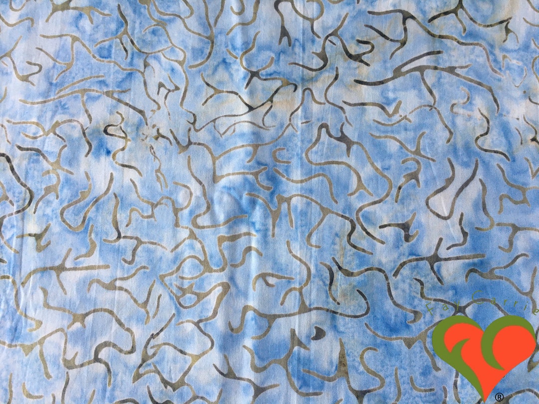 Beautiful Batik. Blue and Brown. Fat Quarter. Rare. HTF. - Etsy