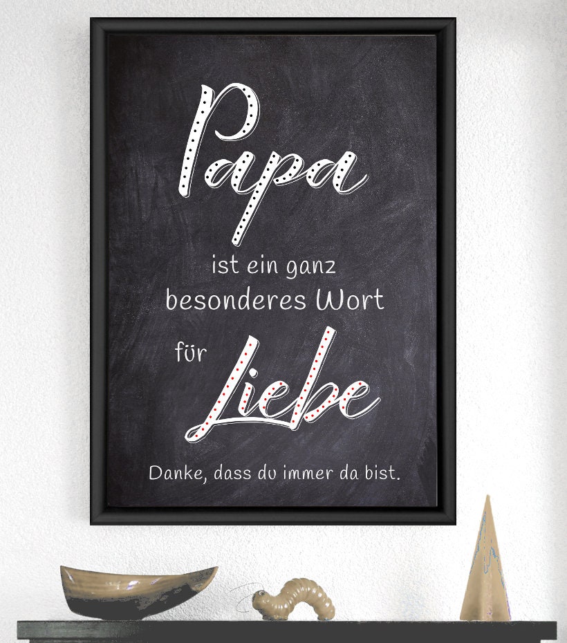 Kunstdruck PAPA ist LIEBE - Etsy.de