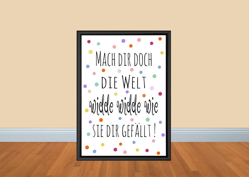 Kunstdruck WIDDE WIDDE WIE - Etsy.de